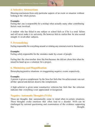 Cognitive Behavioral Therapy Simplified | PDF