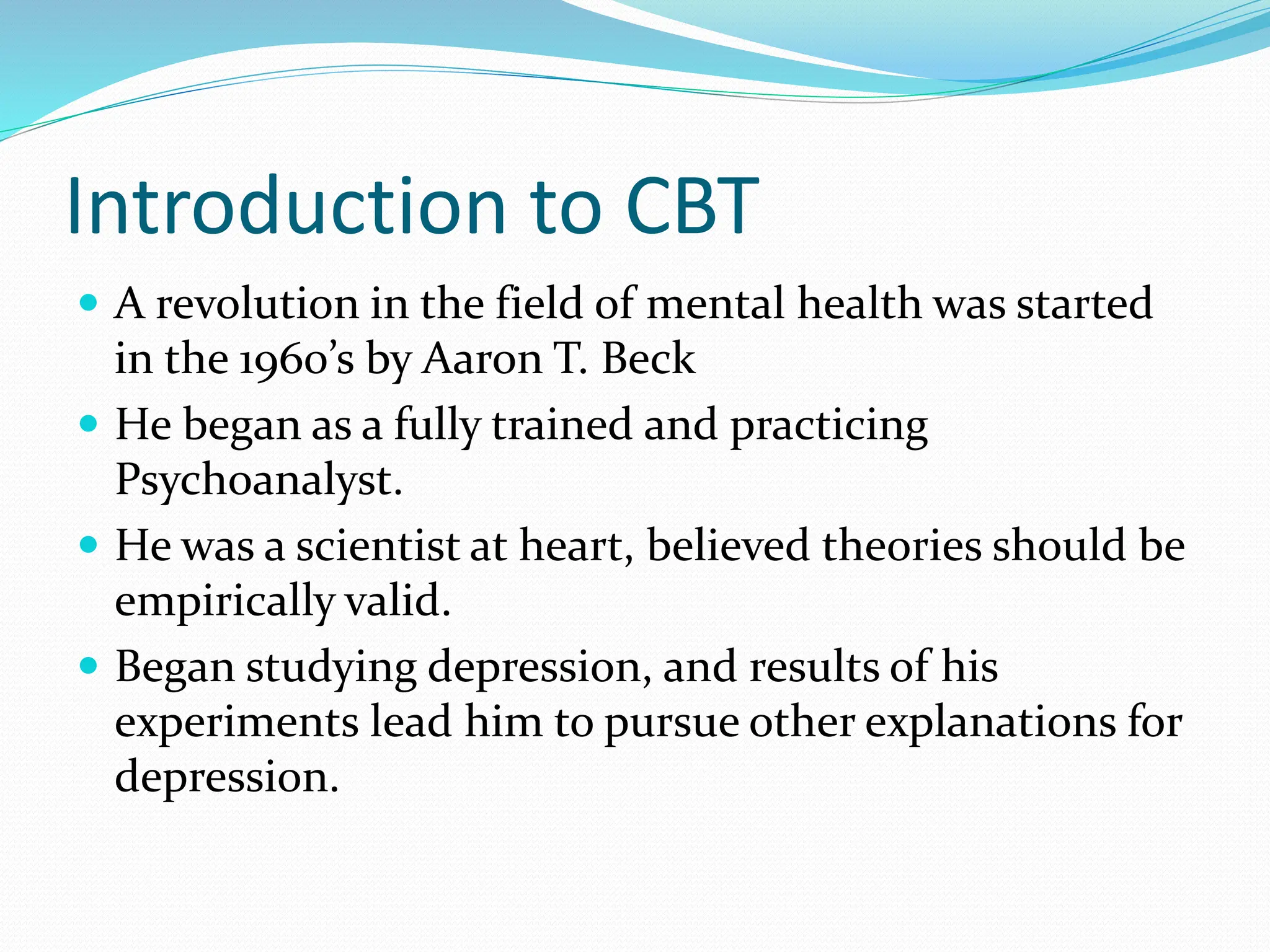 CBT Refresher basics approach in CBT for | PPTX