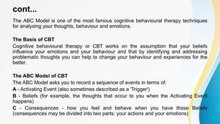 Cognitive behavioural therapy | PPT | Mental Health | Diseases and ...