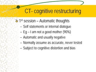 Cognitive Behavioral Therapy | PDF