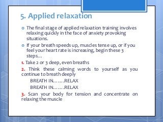 Cbt, applied relaxation, & erp.vijit | PPT