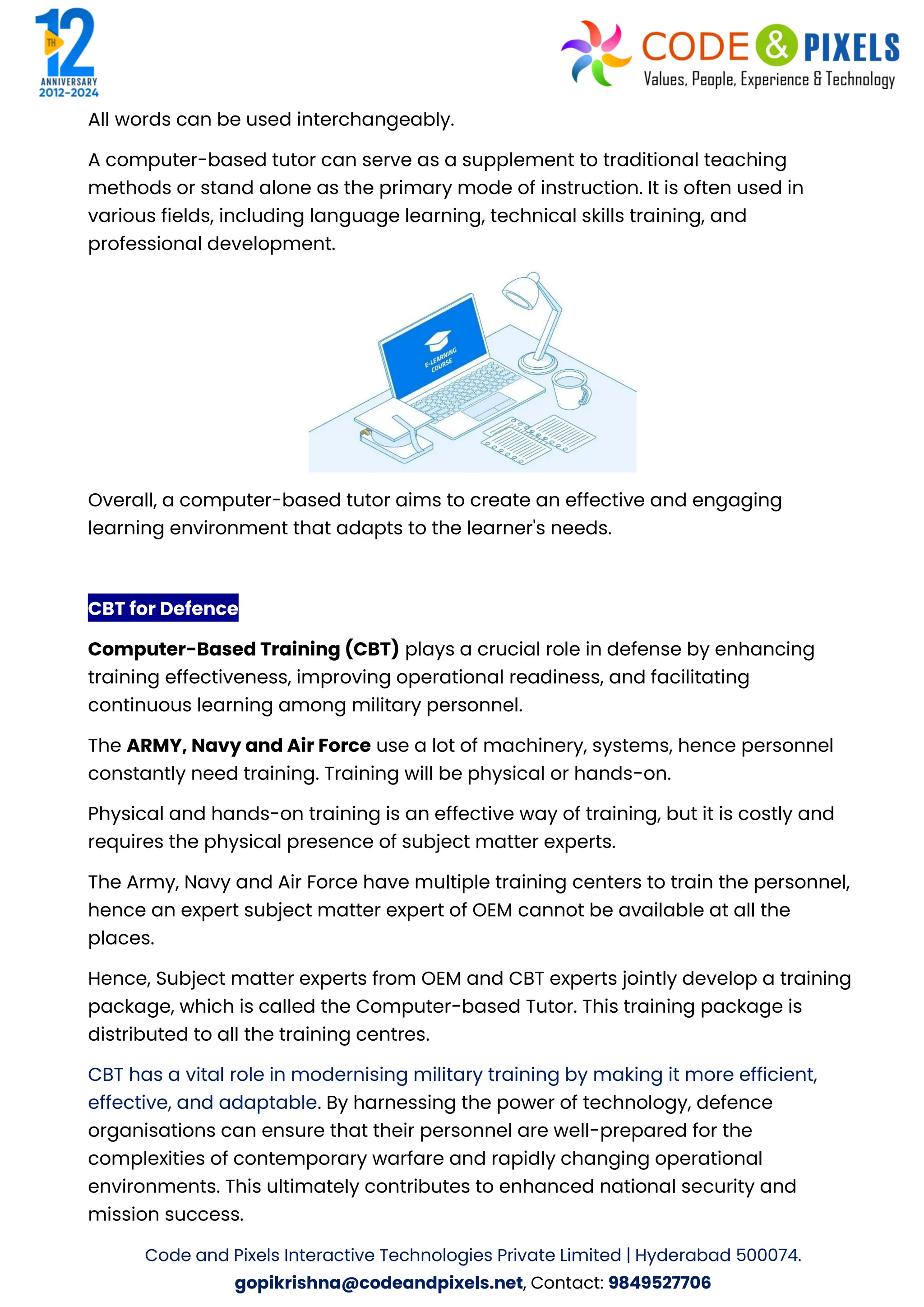 CBT_Code_and_Pixels_Computer-Based Training | PDF