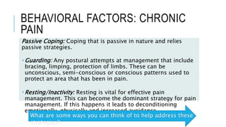 Cognitive Behavioral Therapy - Chronic Pain (CBT-CP) | PPTX