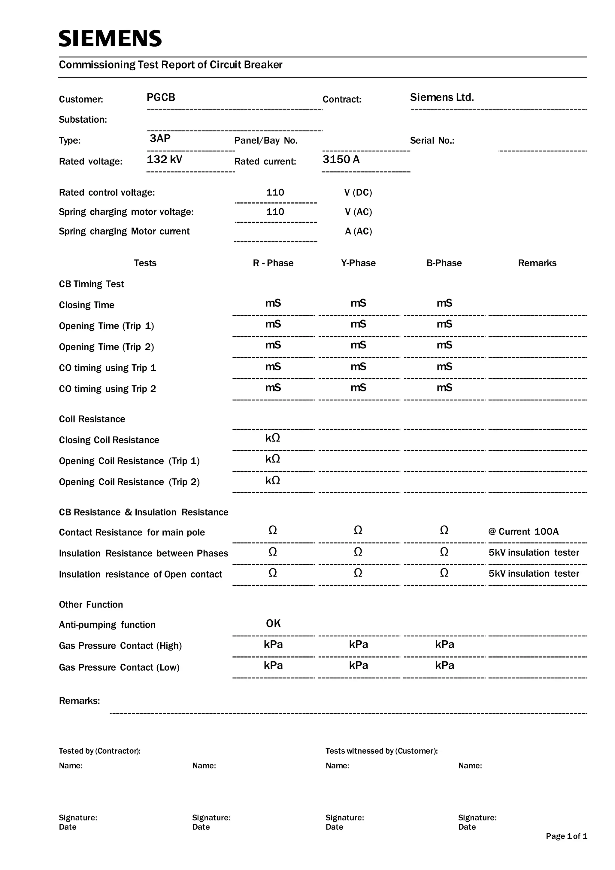 Simple SF6 CB Testing for Switchyard Equipment. | DOCX