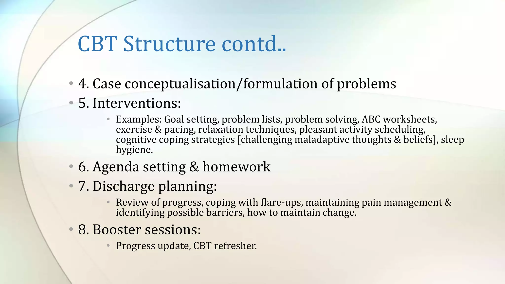 CBT for chronic pain | PPTX