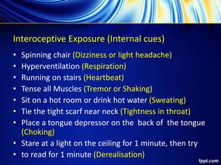 Cbt for panic disorder | PPTX