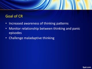 Cbt for panic disorder | PPTX