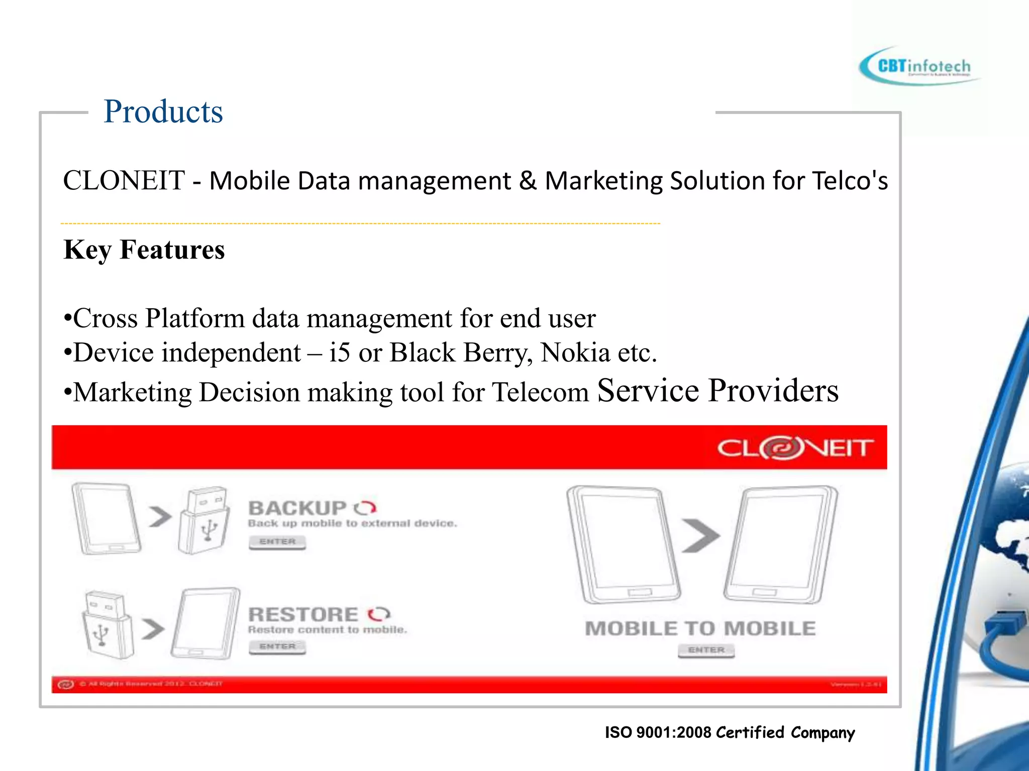 Cbt infotech companyprofile 18th | PPTX | Computer Software and Applications | Computing