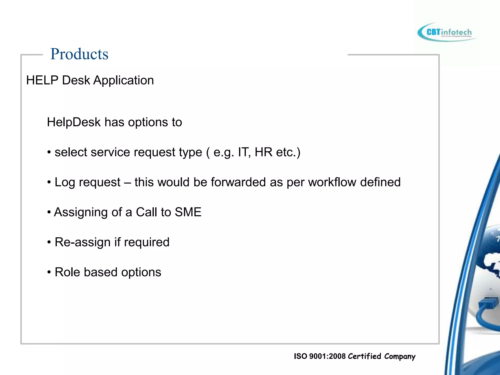 Cbt infotech companyprofile 18th | PPTX | Computer Software and Applications | Computing