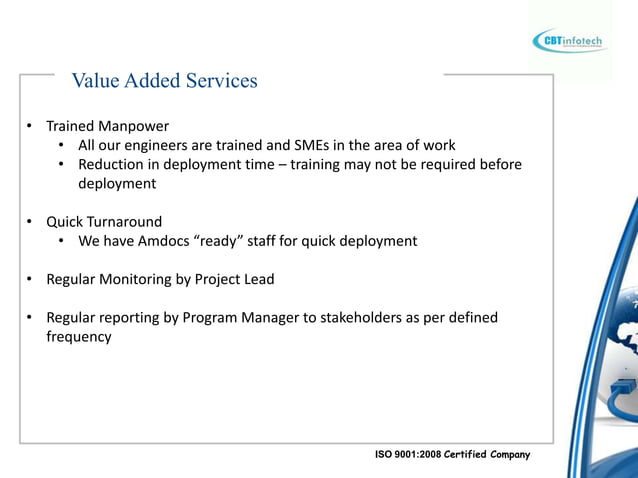 Cbt infotech companyprofile 18th | PPTX | Computer Software and Applications | Computing