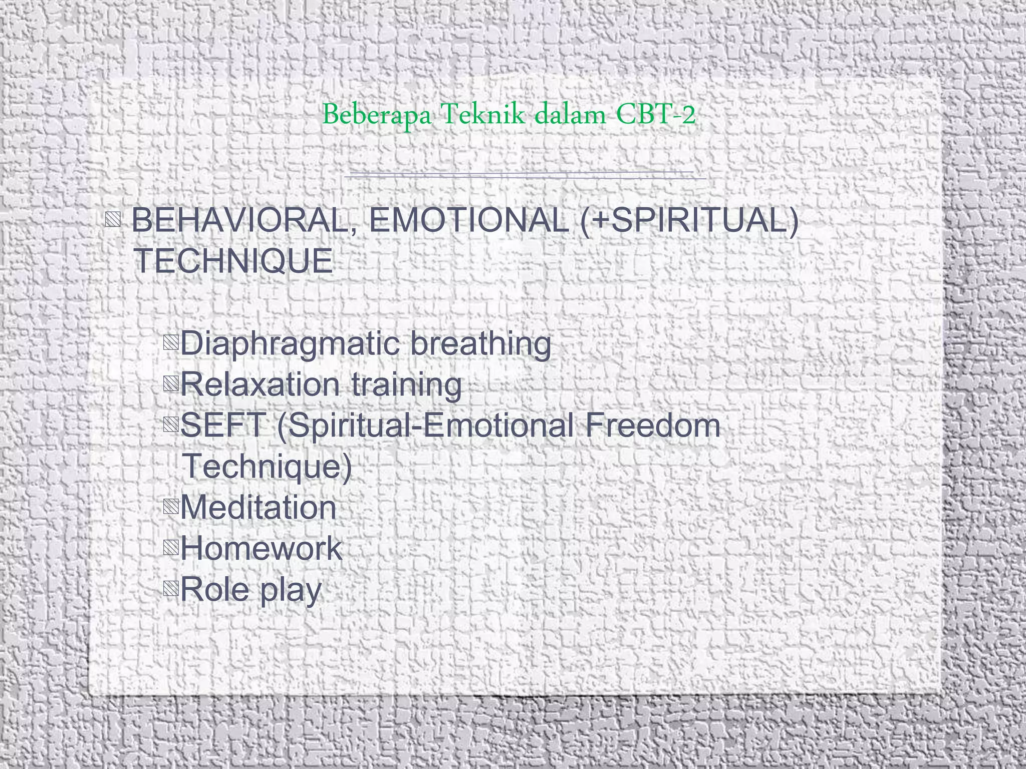 Cbt simple introduction | PPTX