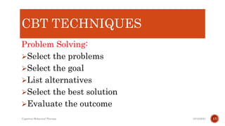 CBT LECTURE.presentation slides for ptx | PPTX | Mental Health ...