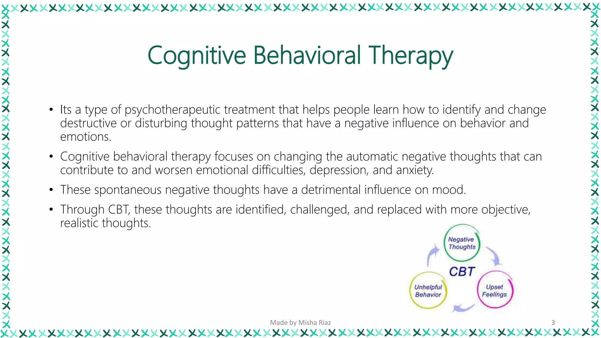 Cognitive Behavioral Approach | PPTX