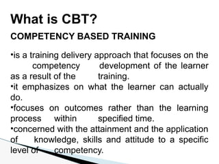 COMPETENCY BASED TRAINING FOR TD NCII ORIENTATION | PPTX