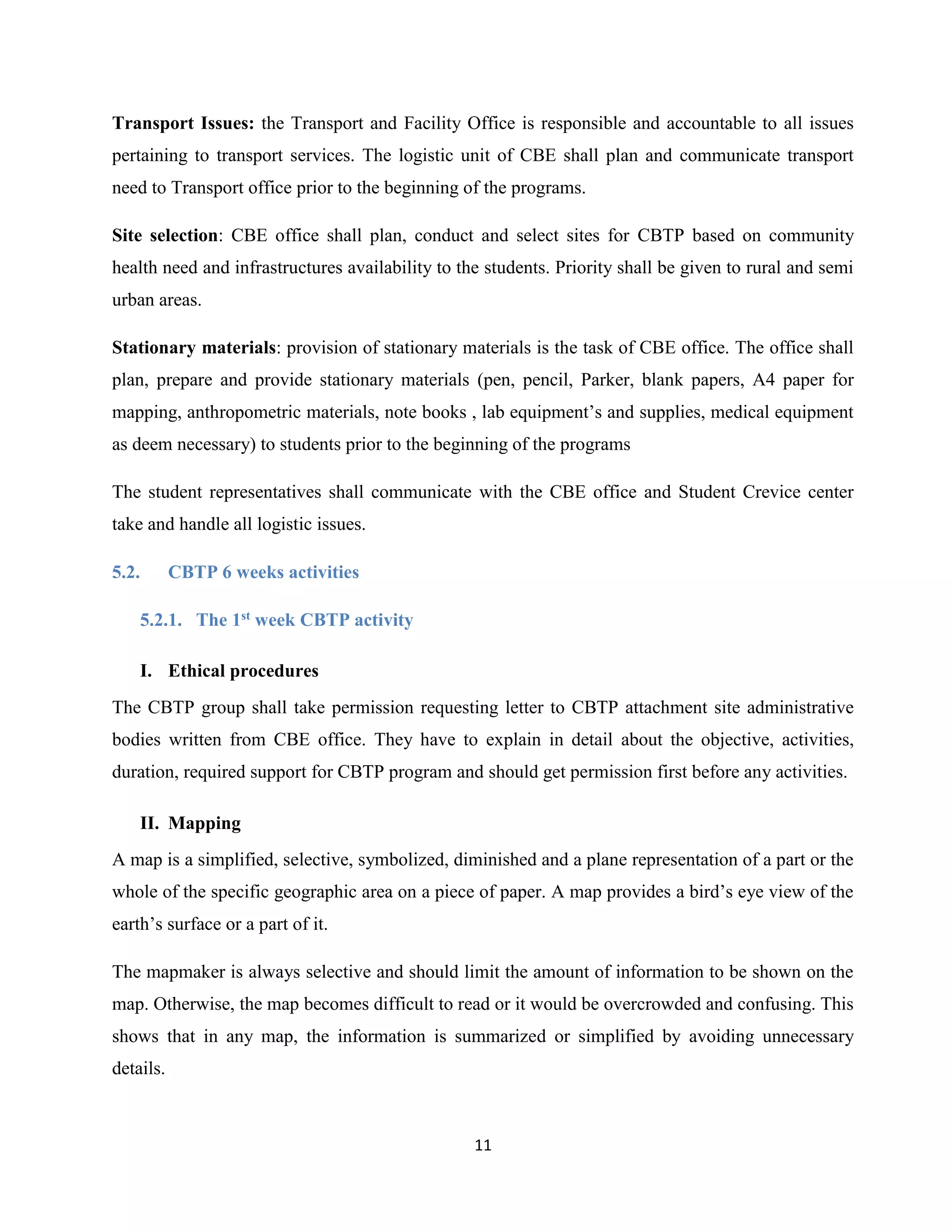 Community Based Training Program (CBTP) manual of College of Health Science Mekelle University ...