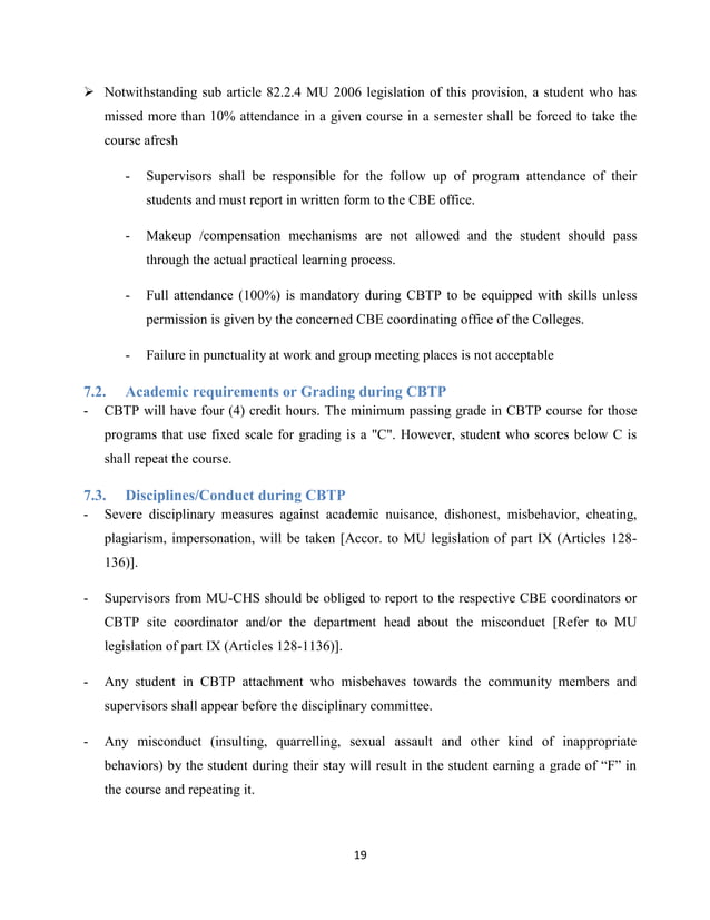 Community Based Training Program (CBTP) manual of College of Health Science Mekelle University ...