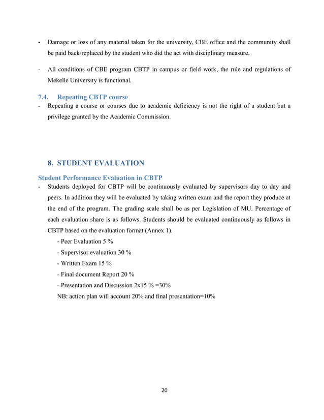 Community Based Training Program (CBTP) manual of College of Health ...