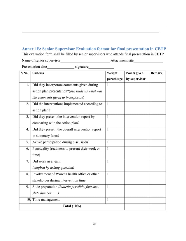 Community Based Training Program (CBTP) manual of College of Health ...