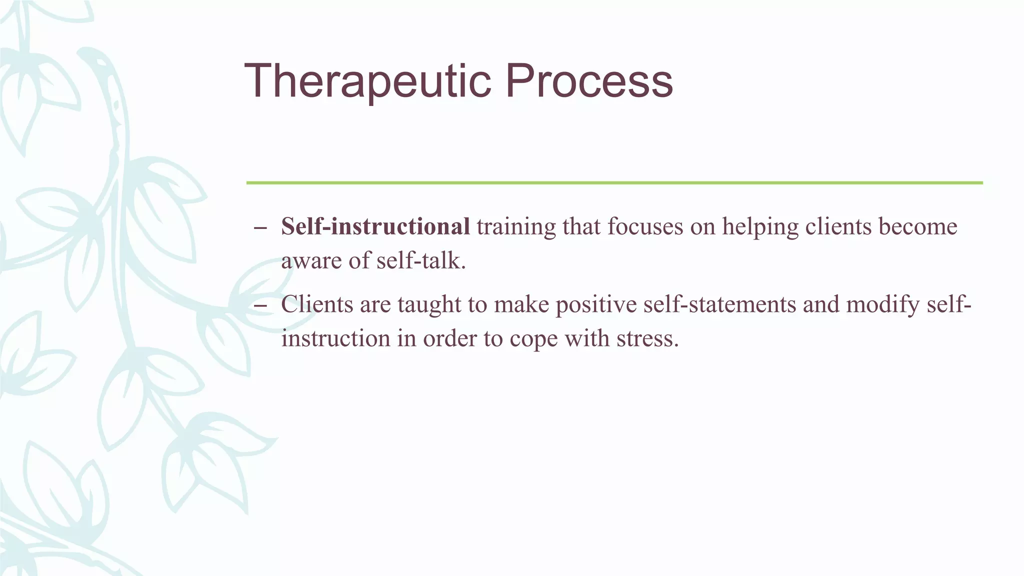 CBT ( Donald Meichenbaum's Modification) | PPTX