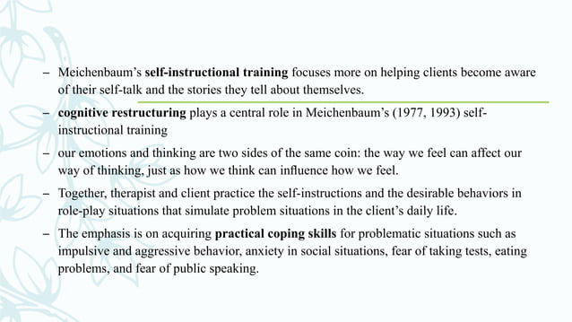 CBT ( Donald Meichenbaum's Modification) | PPTX | Mental Health ...