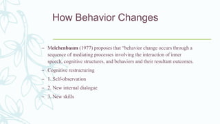 CBT ( Donald Meichenbaum's Modification) | PPTX