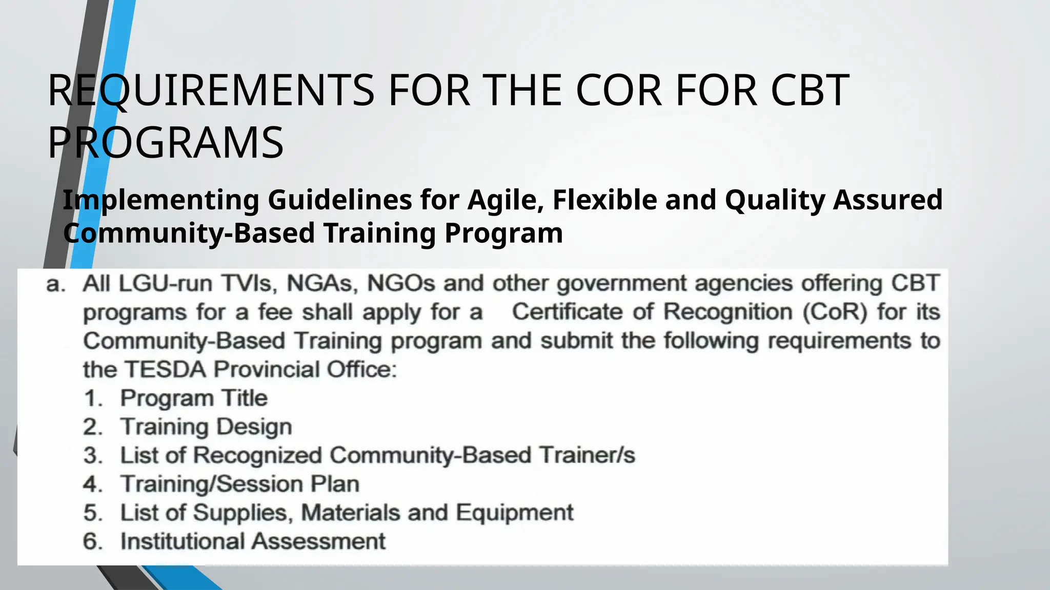 the Community Based Training powerpoint presentation of TESDA.pptx