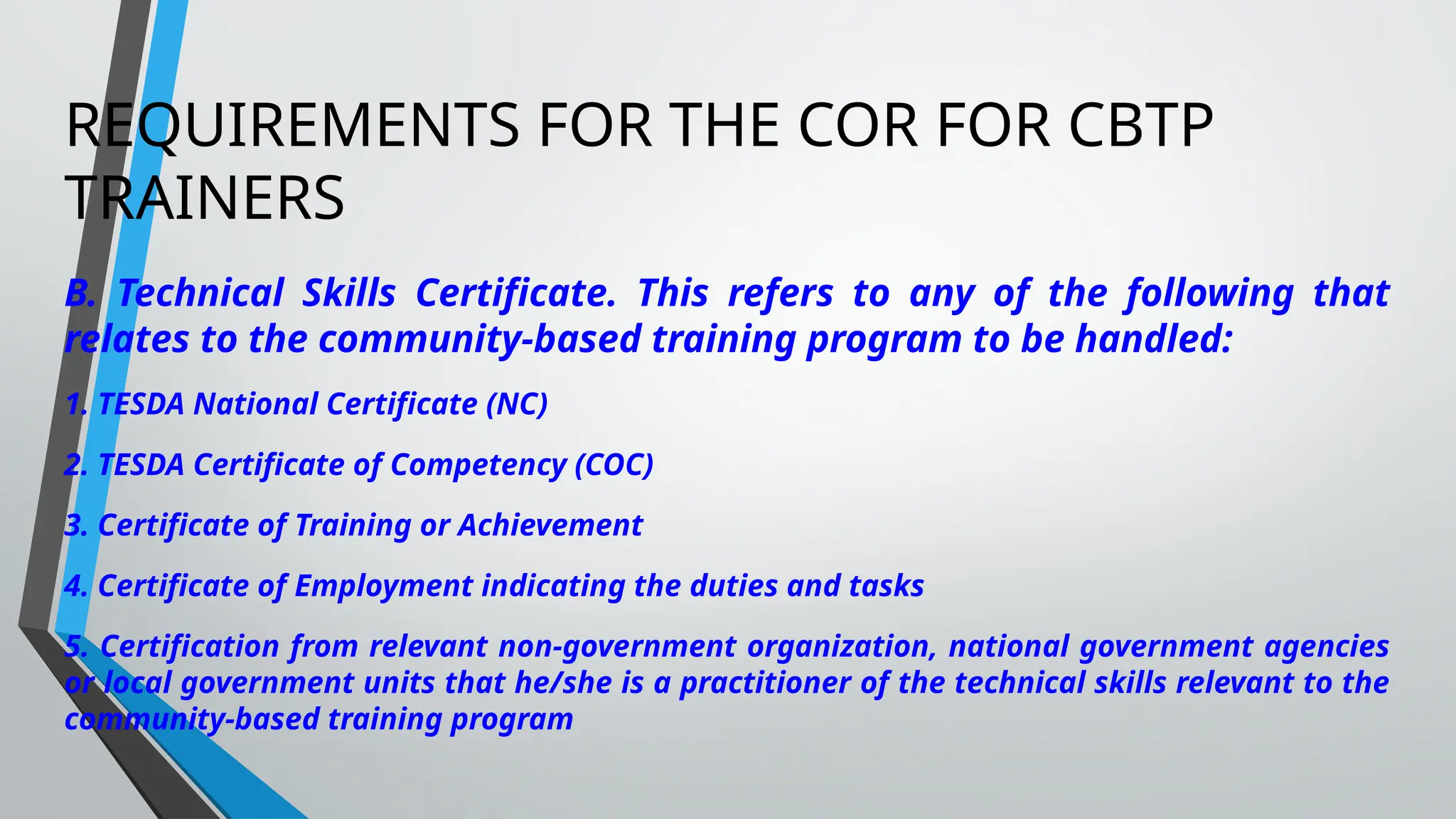 the Community Based Training powerpoint presentation of TESDA.pptx