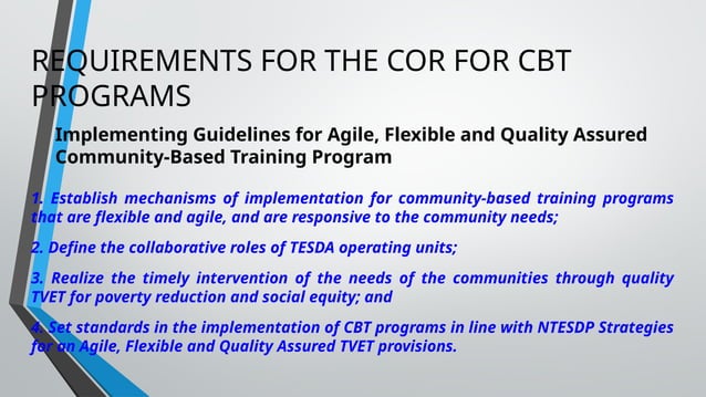 the Community Based Training powerpoint presentation of TESDA.pptx