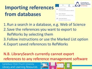 Reference management - June 2019 | PPTX