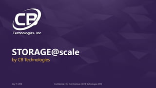Cbt storage at scale use case deck ppt | PPTX