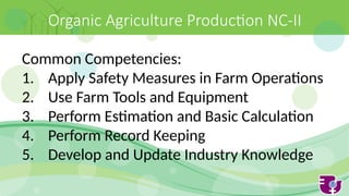 CBT for Organic Agriculture Production NC II | PPTX