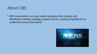 CBS, Time Warner Presentation | PPTX | History | Genres