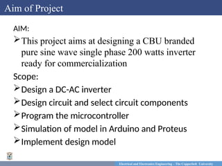 Design and Commercialization of a CBU Branded Single Phase Pure Sine ...