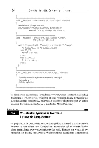 C++Builder 2006. Ćwiczenia praktyczne | PDF