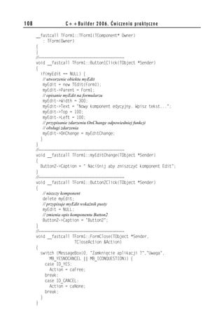 C++Builder 2006. Ćwiczenia praktyczne | PDF