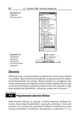 C++Builder 2006. Ćwiczenia praktyczne | PDF