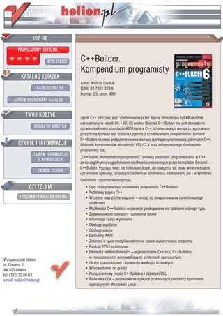 C++Builder. Kompendium programisty | PDF