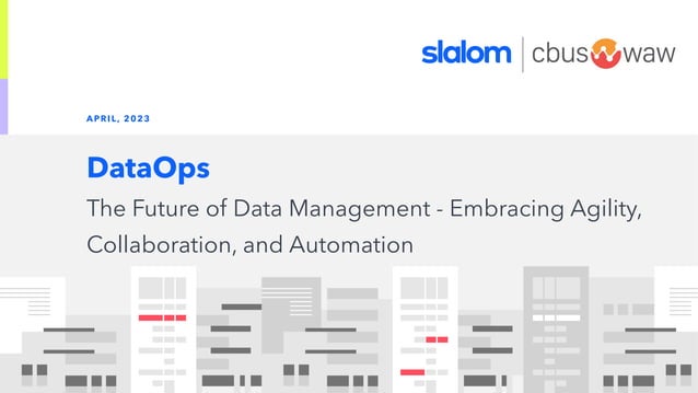 DataOps , cbuswaw April '23 | PDF