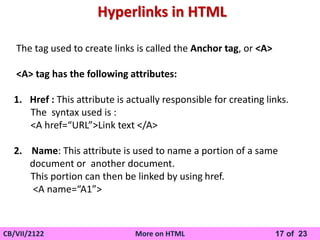 CBSE_CLASSVII_COMPUTER_More on HTML.pptx