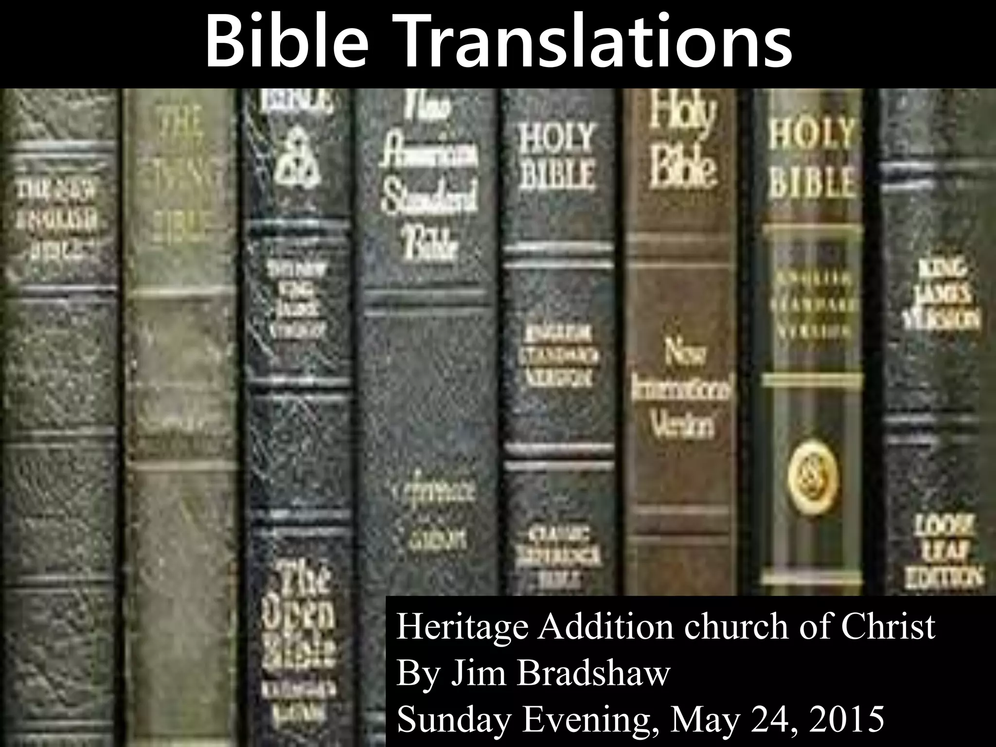 Ha32 05242015 - bible translations | PPTX