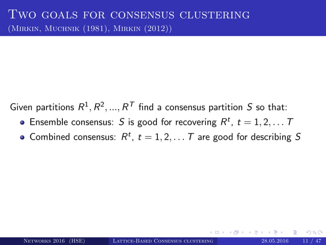 A lattice-based consensus clustering | PPT