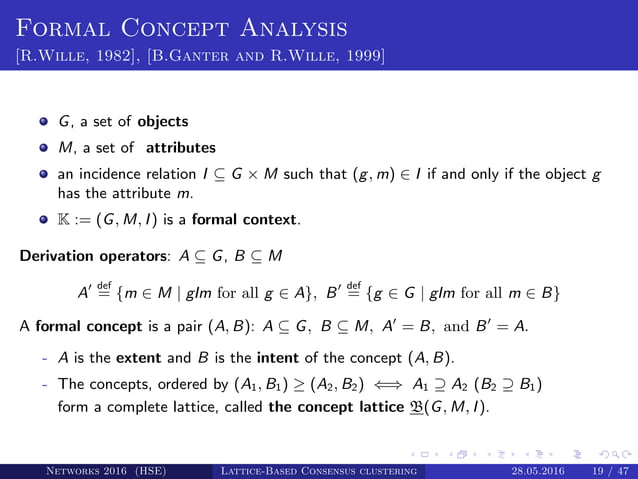 A lattice-based consensus clustering | PPT
