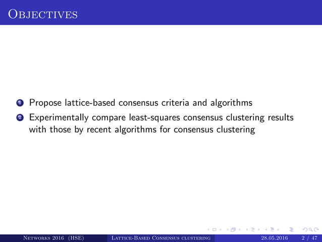 A lattice-based consensus clustering | PPT