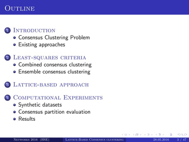 A lattice-based consensus clustering | PPT