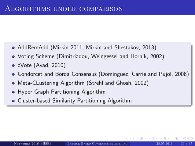 A lattice-based consensus clustering | PPT