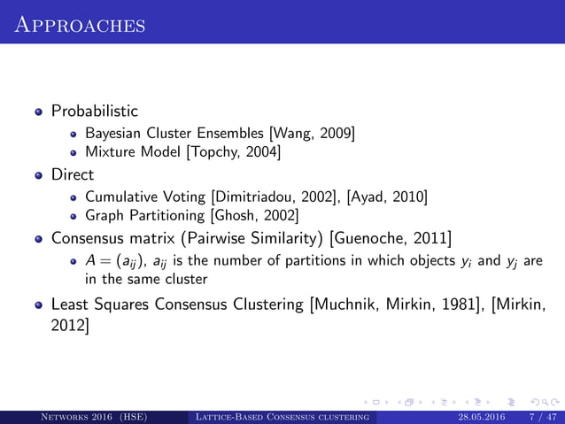 A lattice-based consensus clustering | PPT