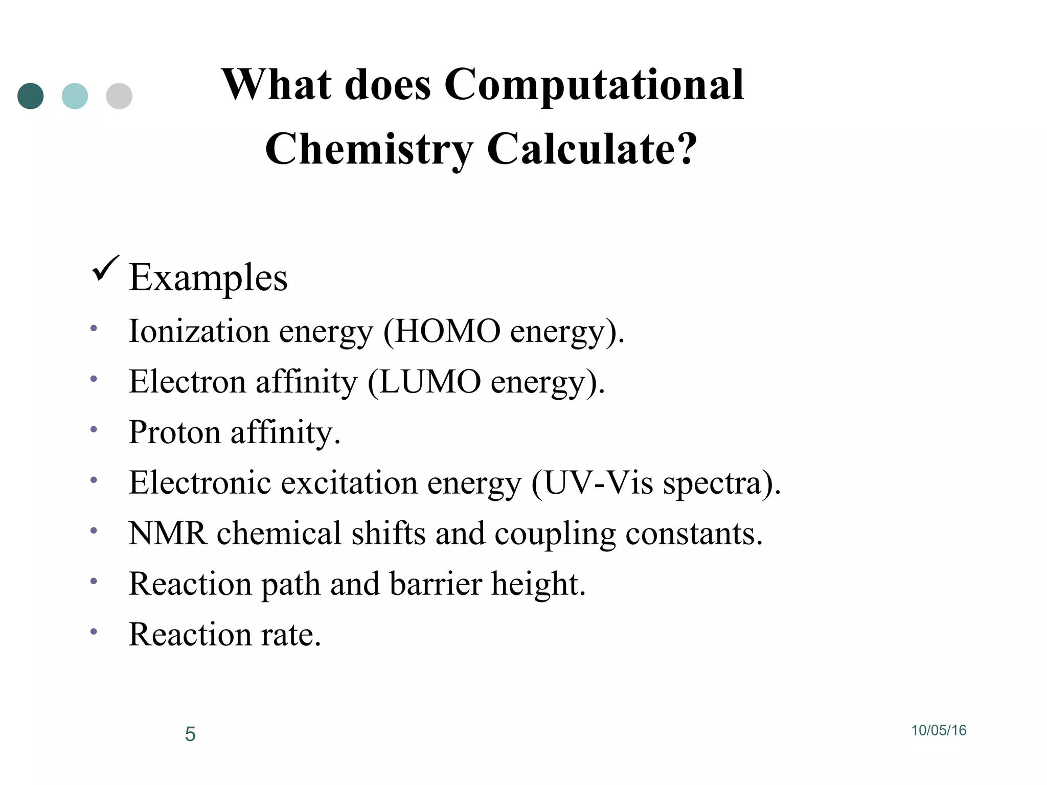 COMPUTATIONAL CHEMISTRY | PPT