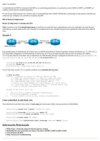 Guía CISCO de redistribución de protocolos de ruteo | PDF