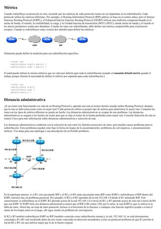 Guía CISCO de redistribución de protocolos de ruteo | PDF