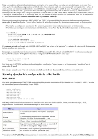 Guía CISCO de redistribución de protocolos de ruteo | PDF